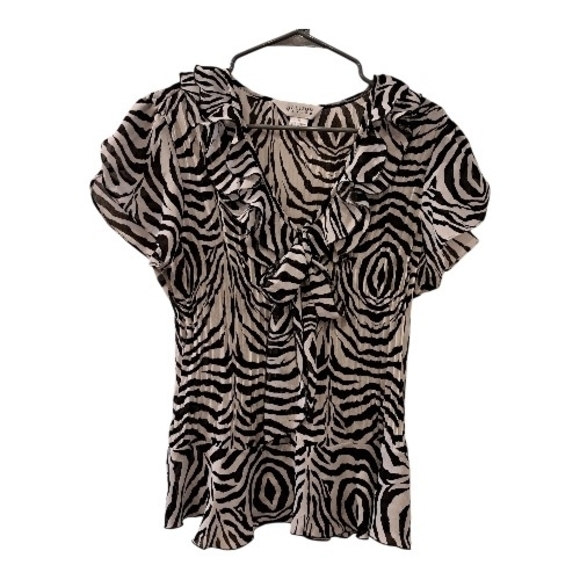 Allison Taylor | Tops | Allison Taylor Zebra Black And White Animal ...